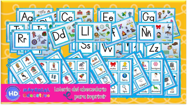 LOTERIA DEL ABECEDARIO MATERIAL PARA IMPRIMIR – Hazlo Diferente