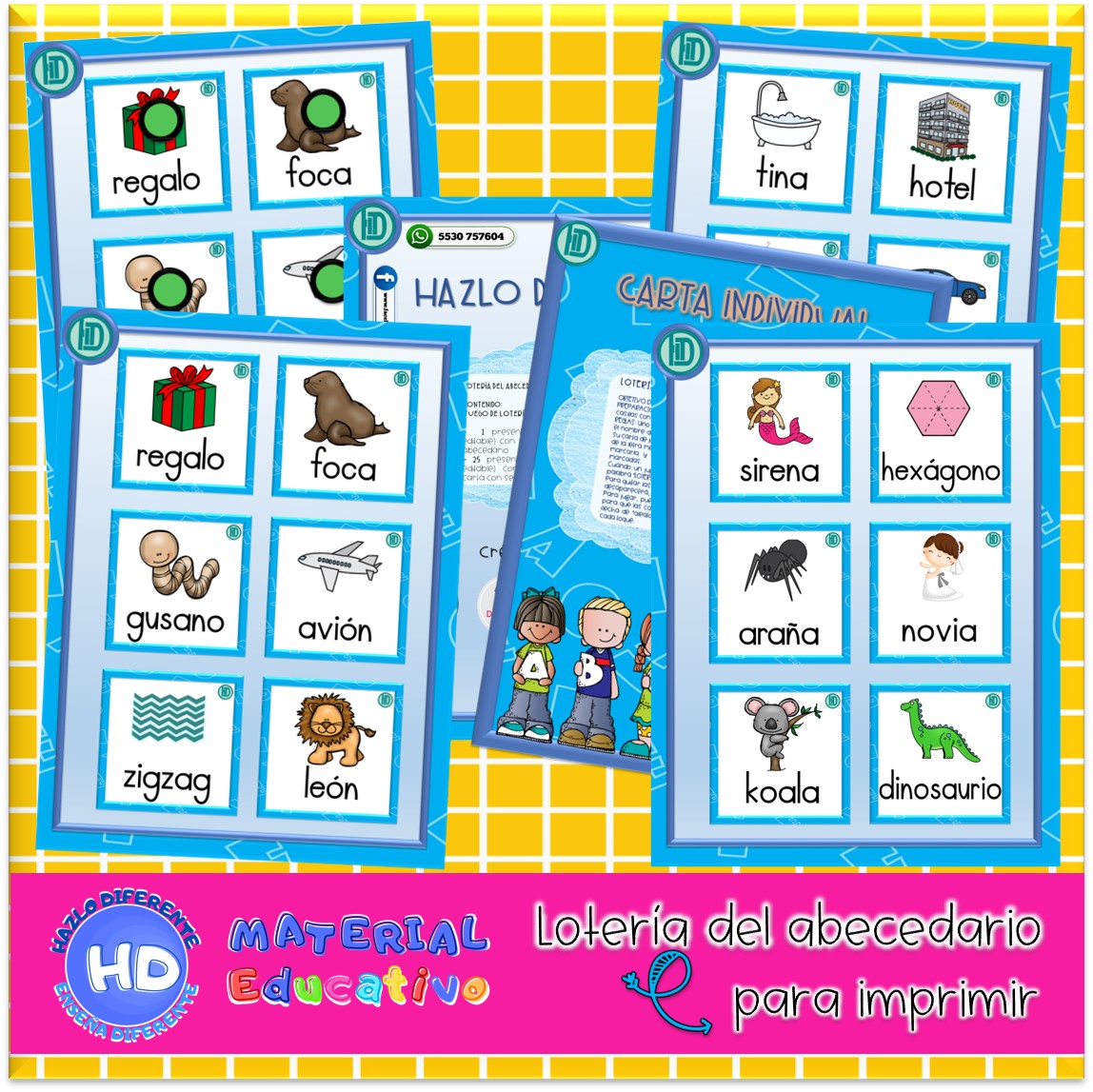 LOTERIA DEL ABECEDARIO (interactiva) – Hazlo Diferente
