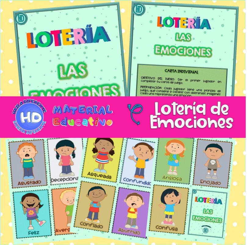 Lotería de las Emociones en PDF – Hazlo Diferente