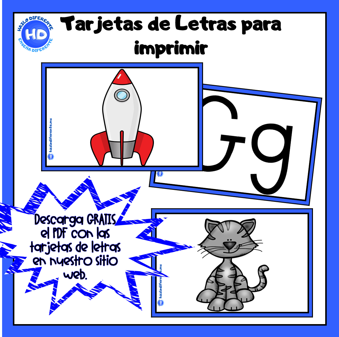 Útil recurso de Tarjetas de Letras para imprimir. – Hazlo Diferente