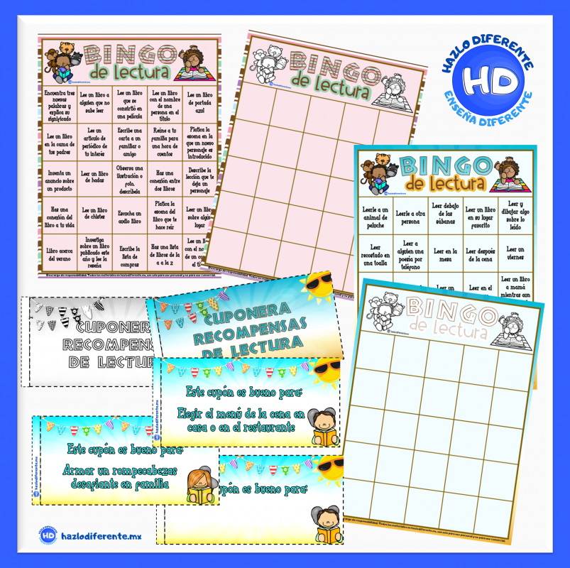 BINGO DE LECTURA – Hazlo Diferente